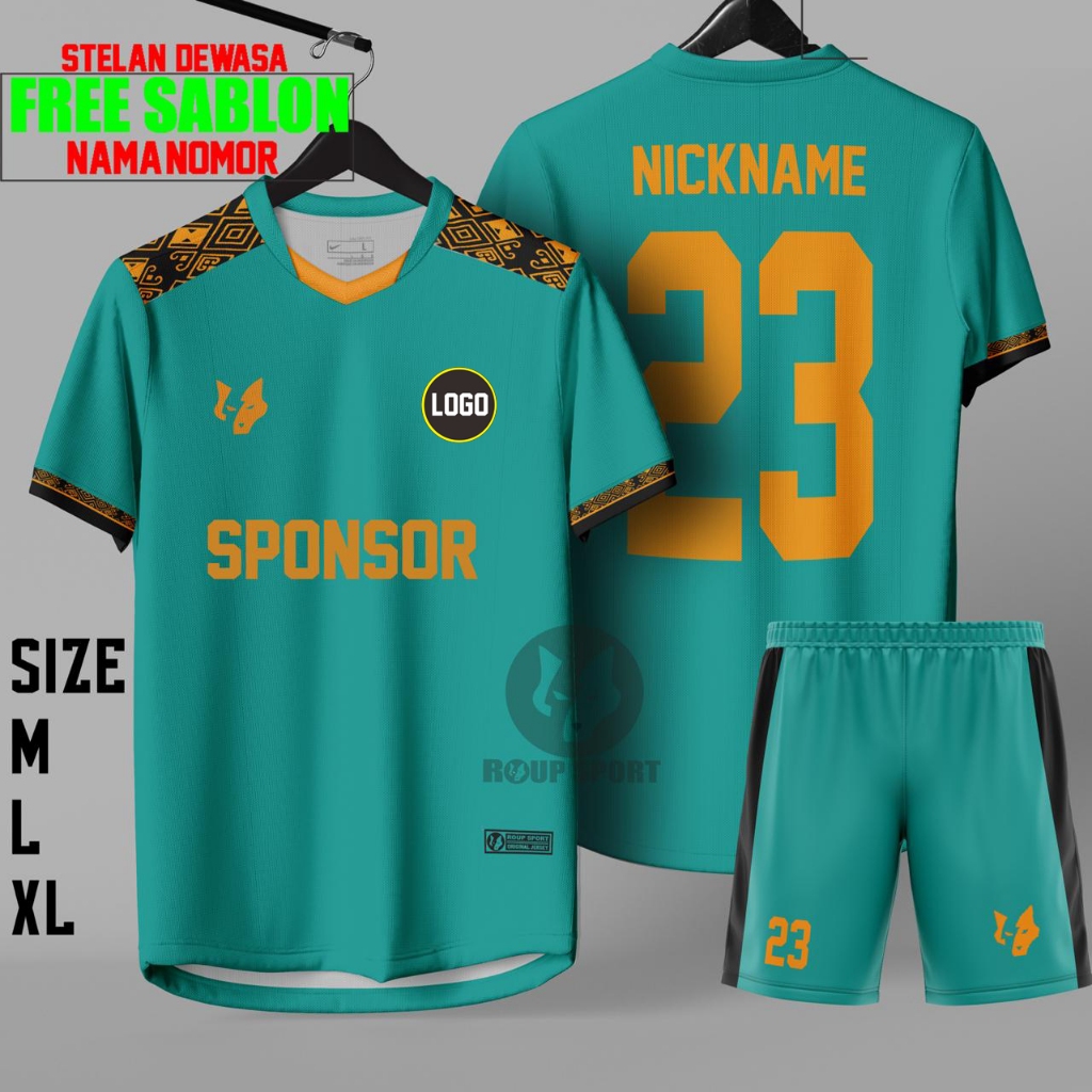 Jual GRATIS SABLON Nama Nomor Sponsor Logo Baju Bola Futsal Pria Wanita ...