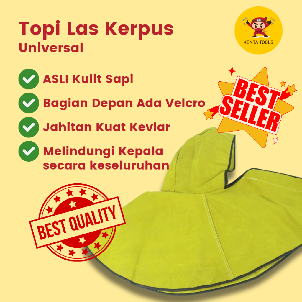 Jual Topi Las Kulit Sapi Asli Welder Welding Kerpus Las Topi Jepang ...