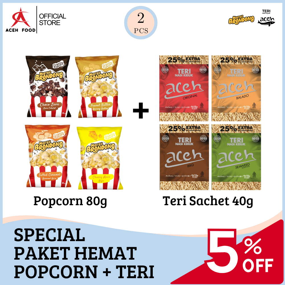 Jual Special Bundling Paket Hemat isi 1 pcs Popcorn Mister Brondong ...