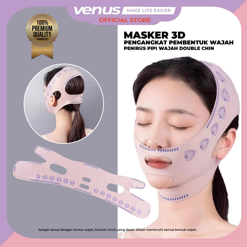 Jual Masker 3D Pengangkat Pembentuk Wajah Perban Pengencang Wajah Face Lift Shape V Penirus Pipi ...