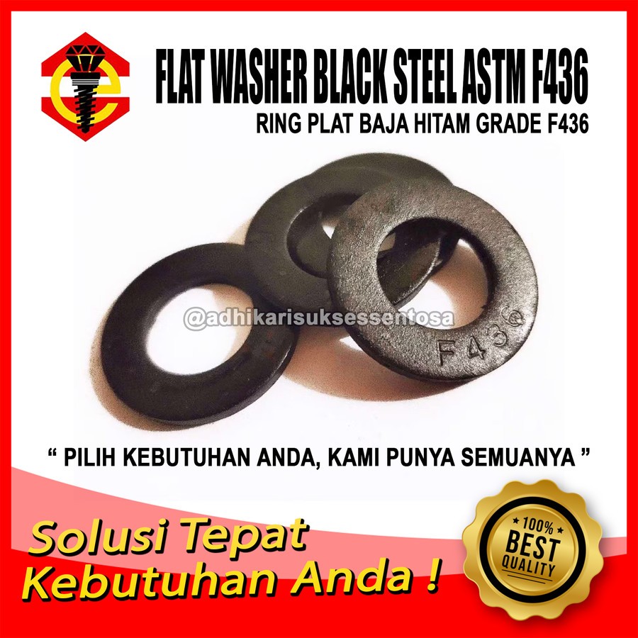 Jual ASTM F436 / Ring Plat Baja Hitam 1" / Washer Plated M24 Black ...