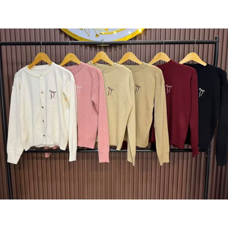 Jual Inara cardy motif vita&kancing gold/atasan rajut wanita cardigan ...