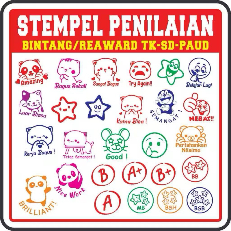 Jual STEMPEL PENILAIAN | stempel bintang | stempel SD | Shopee Indonesia