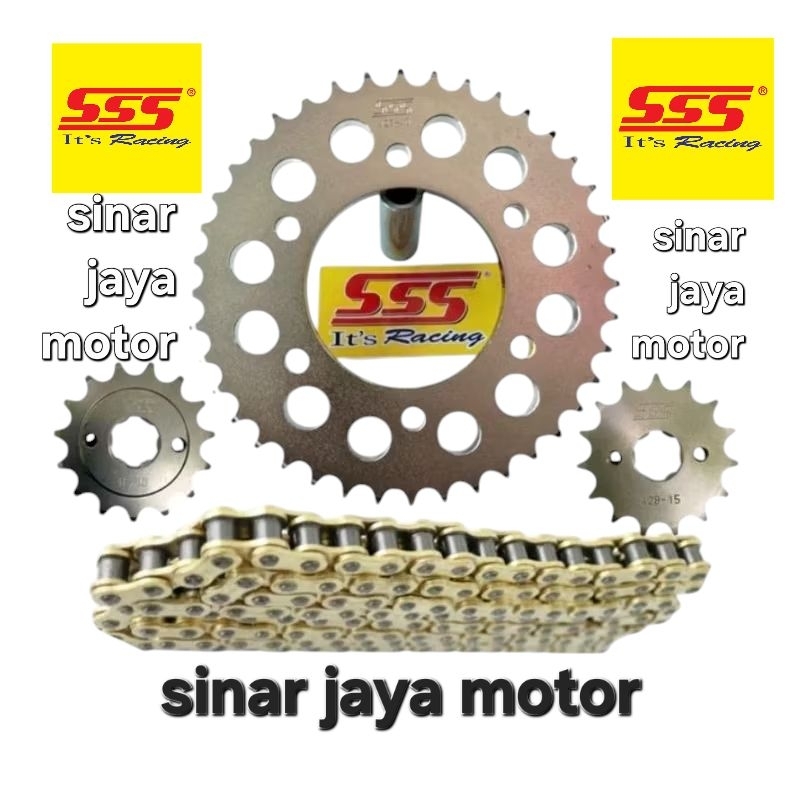 Jual gear gir set sss 428 jupiter z vega r rx king jupiter mx force1 ukuran rendom bos ku rantai ...