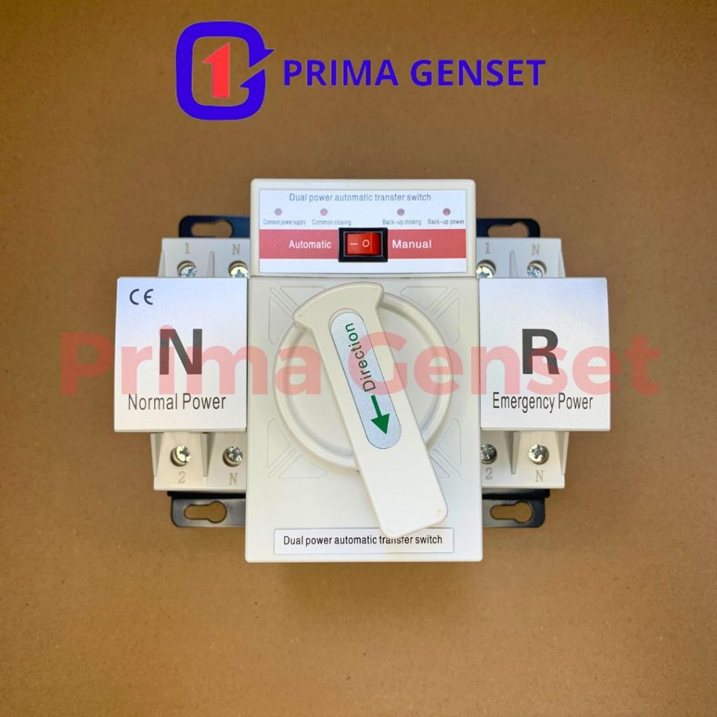 Jual ATS Automatic Transfer Switch 63A 220VAC 2P 2 Pole Otomatis Genset ...