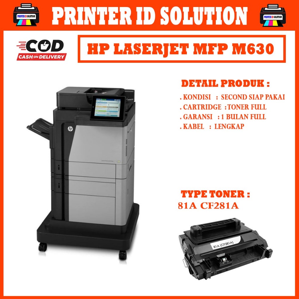 Jual Printer Hp Laserjet Enterprise MFP m630 Printer multifungsi ...