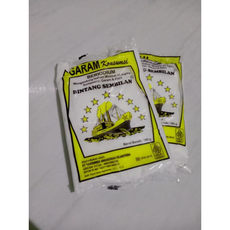 Jual GARAM MEJA BERYODIUM 100 GRAM | Shopee Indonesia