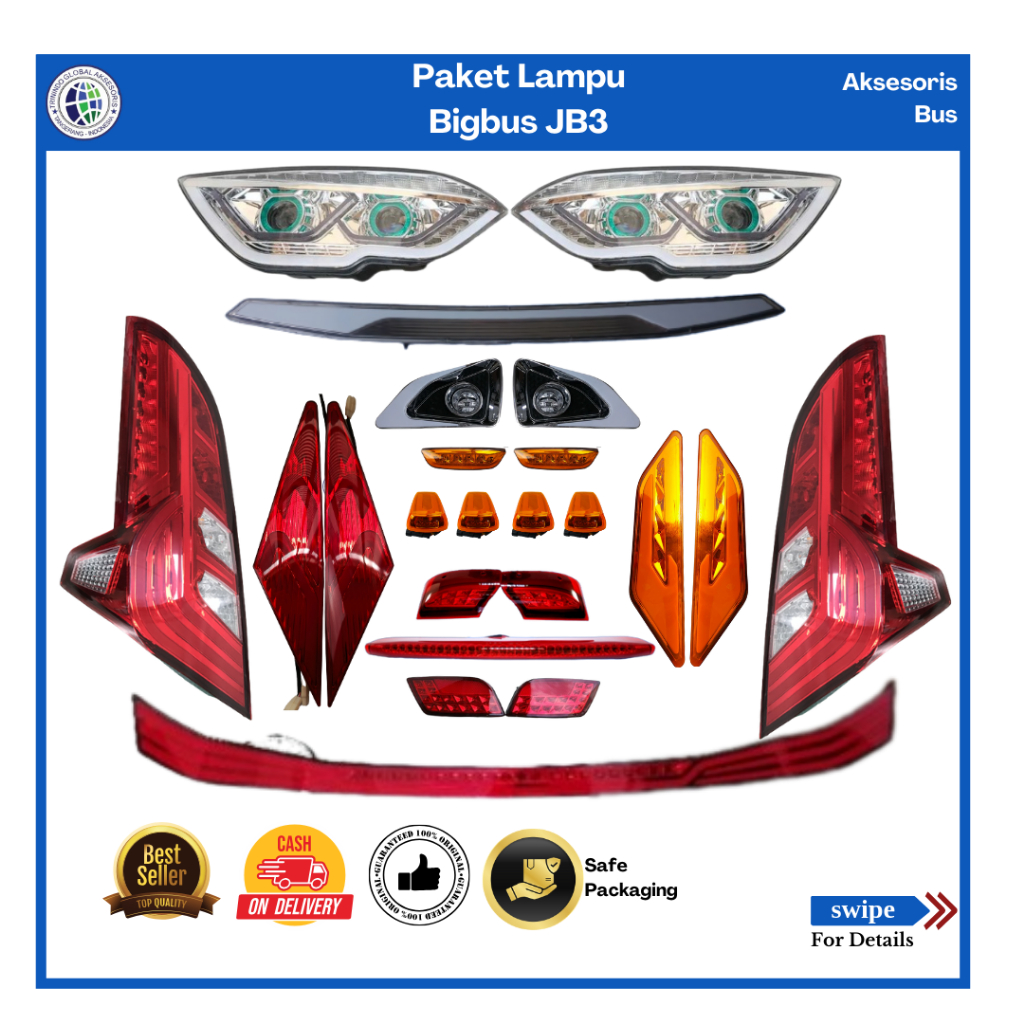 Jual Paket Lampu Komplit Jet Bus 3/Paket Lengkap Bus Adiputro Big Bus ...