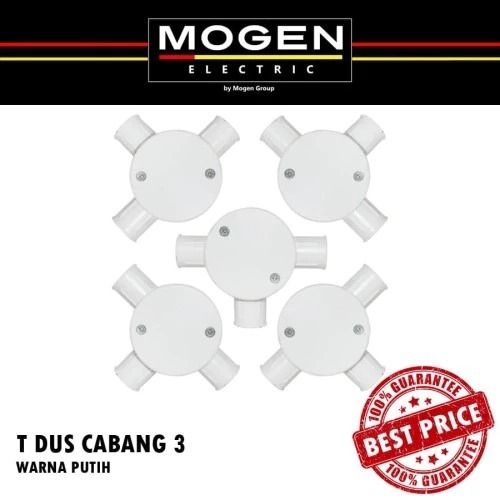 Jual T dus / Tdus / Tedus 20mm Cabang 3 Putih / Tedus Cabang 4 Putih ...