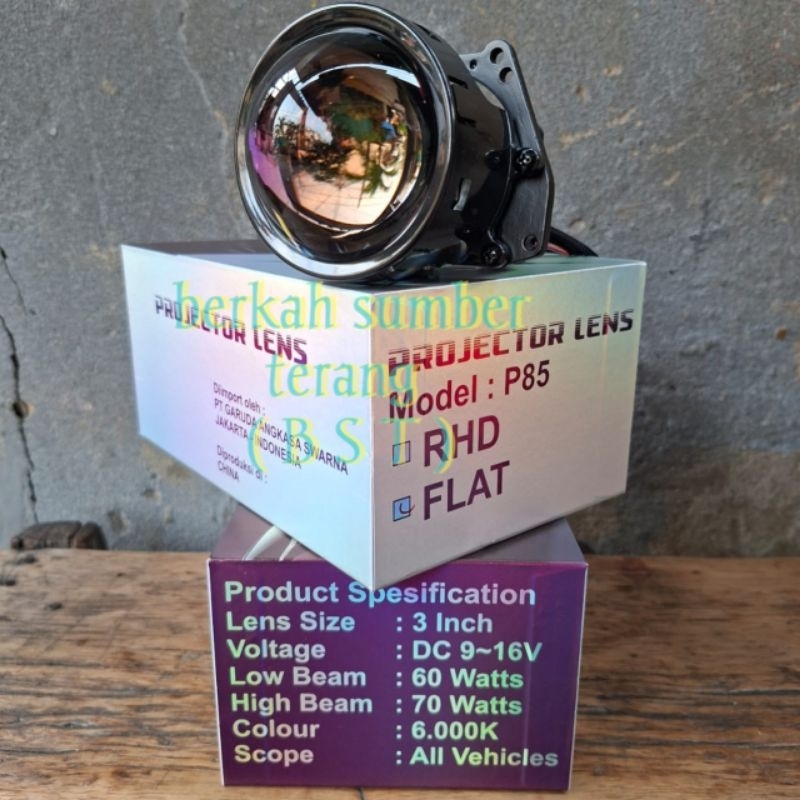 Jual biled vinyx p85 ukuran 3 inch 70 watt purple lens projector lens harga satuan biled lampu ...