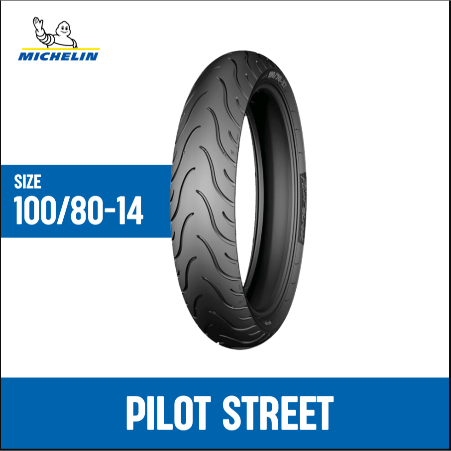 Jual Ban motor MICHELIN PILOT STREET 100 / 80 - 14 PRODUKSI 2025 ORIGINAL matic TUBELESS FREE ...