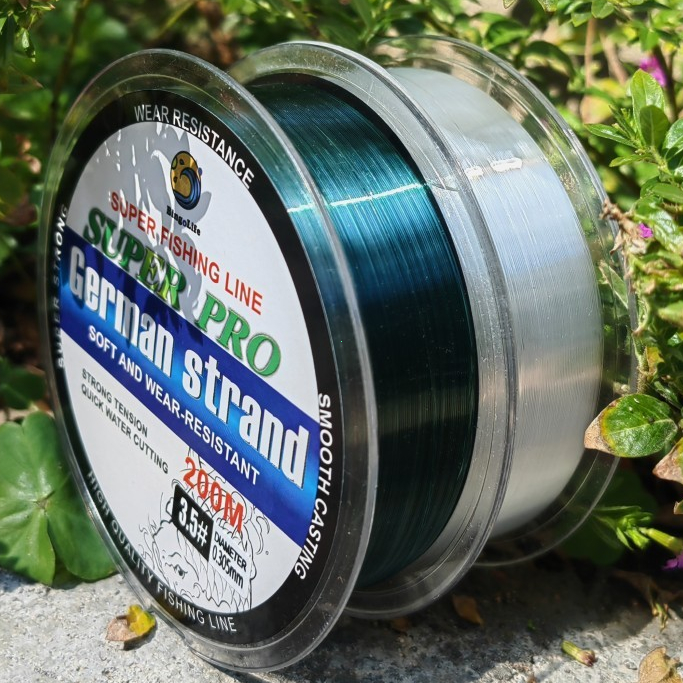 Jual Jerman Tali Pancing Nilon 200m Hijau Transparan Anti Kusut Senar ...