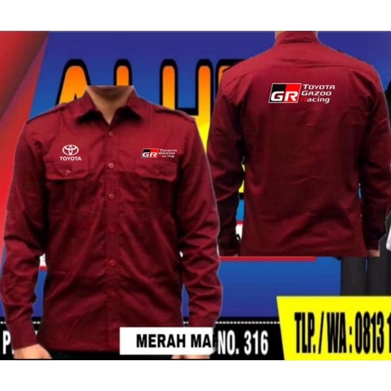 Jual terbaru kemeja Toyota gazoo racing baju Toyota gazoo racing ...