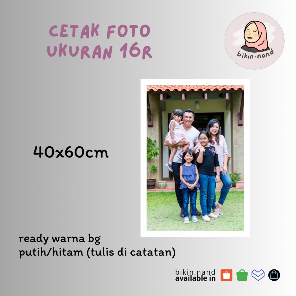 Jual CETAK FOTO 16R (40x60cm) - TANPA MINIMUM PEMESANAN - Murah PROSES KILAT Berkualitas ...