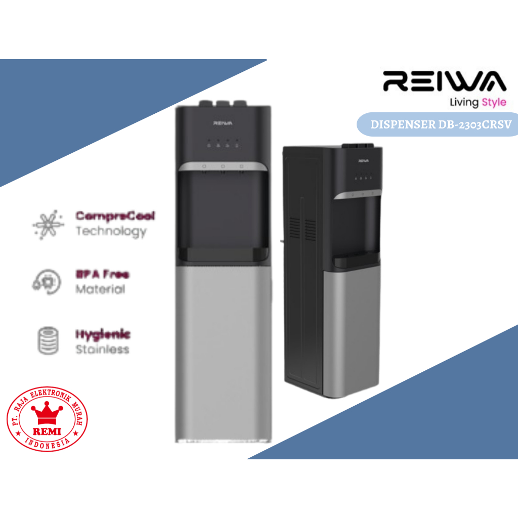 Jual REIWA Dispenser Galon Bawah DB-2303CRSV Royal Silver with ...