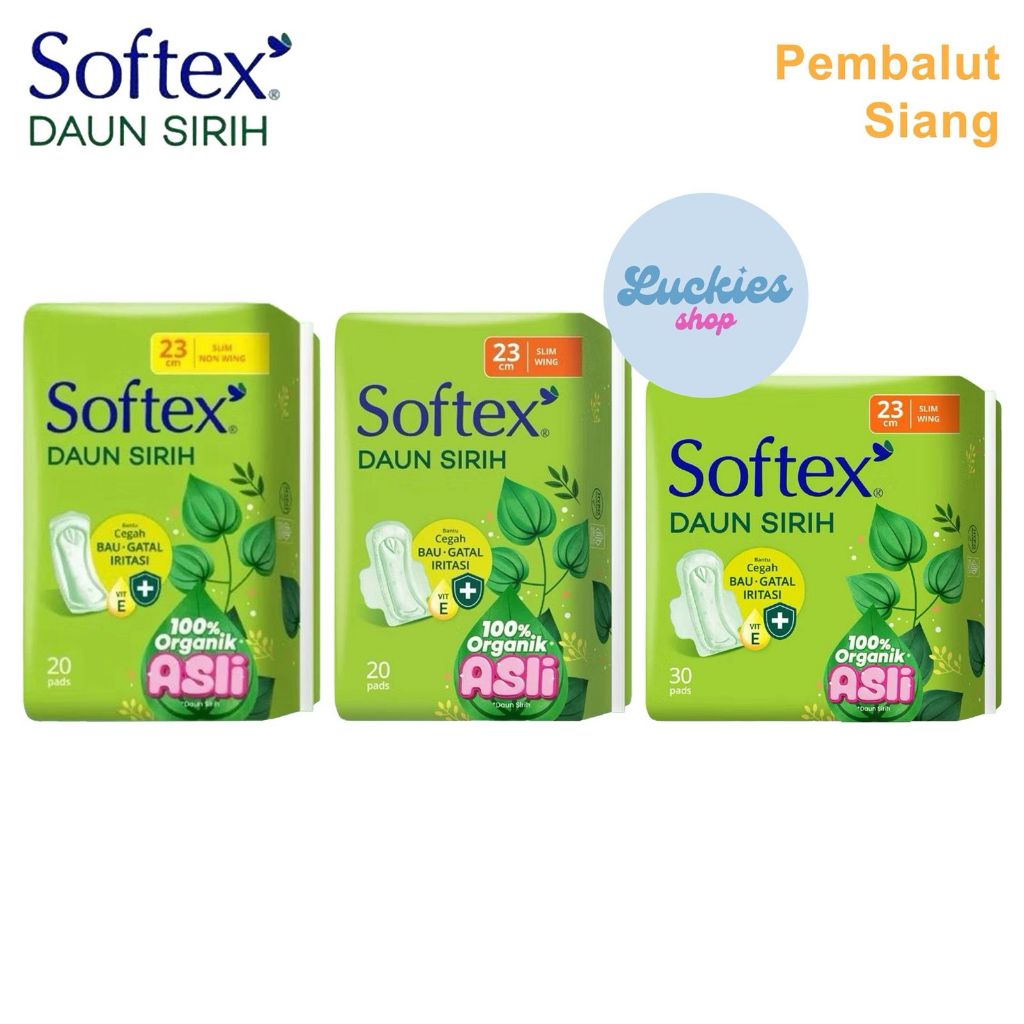 Jual Softex Daun Sirih + Vitamin E Non Wing 23cm 18 pads - Pembalut Daun Sirih Siang / Jumbo ...