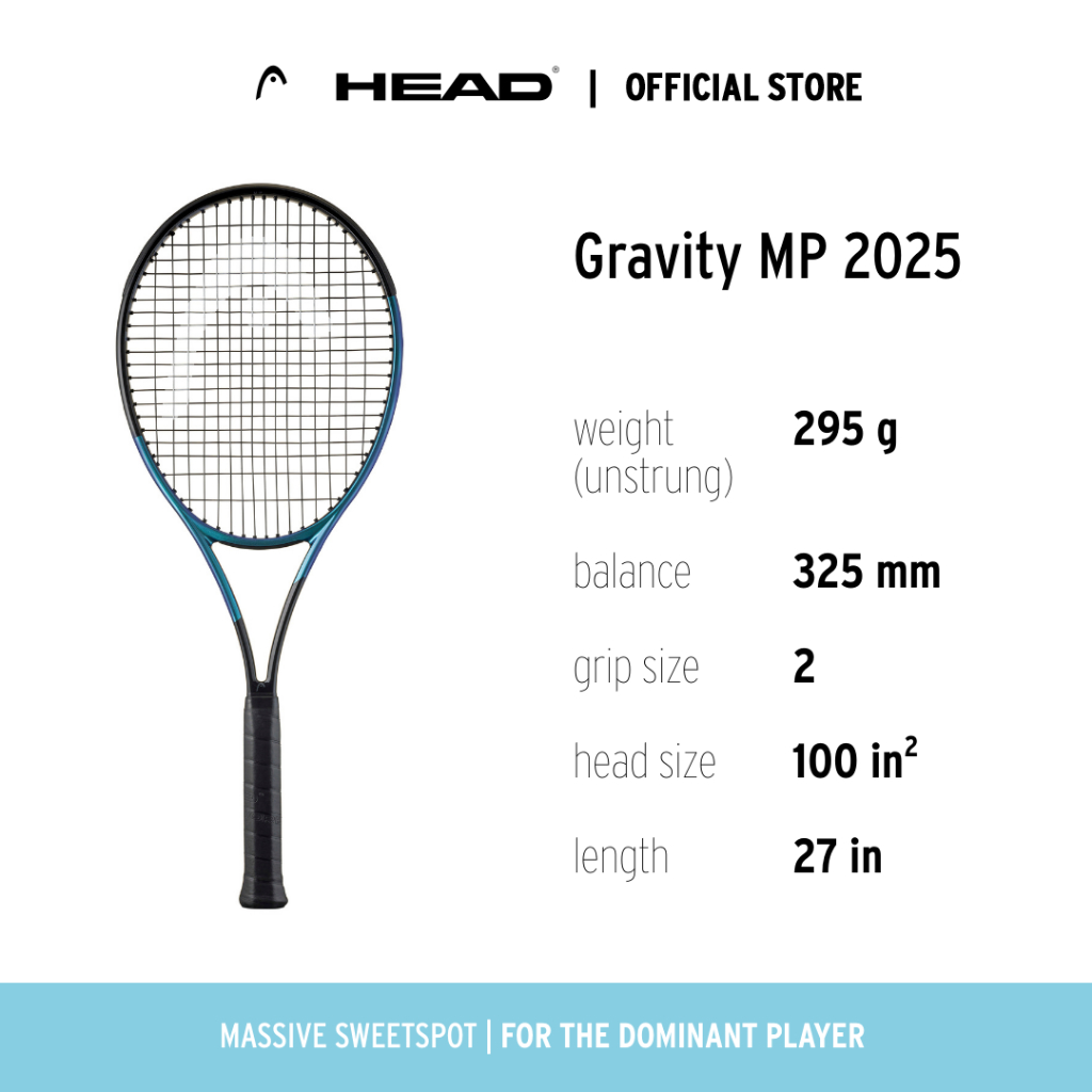 Jual HEAD Tennis Racket Gravity MP 2025 (295G) 231125 - Raket Tennis ...