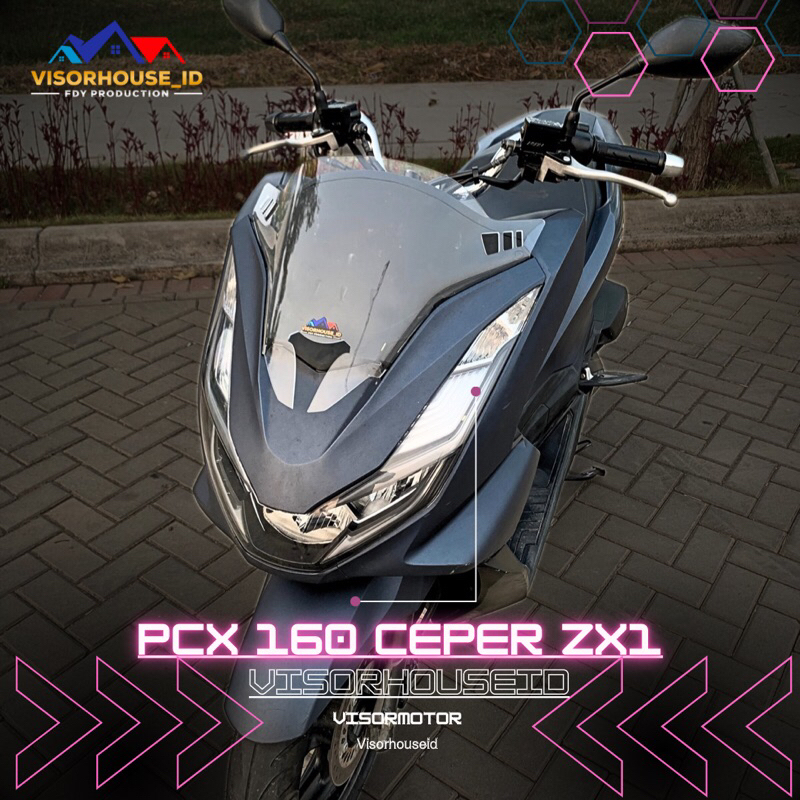 Jual Visor PCX 160 ceper zx1 optimus Exclusive windshield Pcx 160 ...