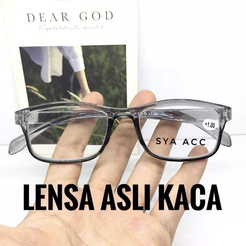 Jual Promo Kacamata Baca Plus Rabun Dekat Lensa Asli Kaca 100% Ukuran +1.00 Sampai Plus +3.00 ...