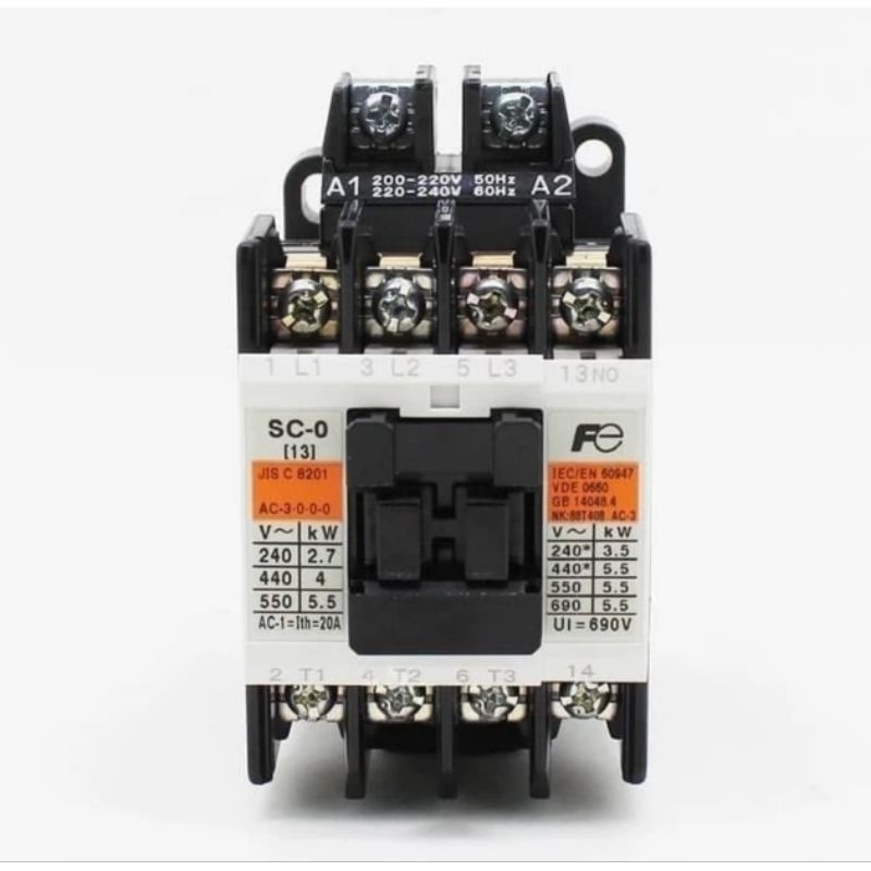 Jual Kontaktor/Contactor fuji SC-0 110V 220V 380V Ac Coil | Shopee ...