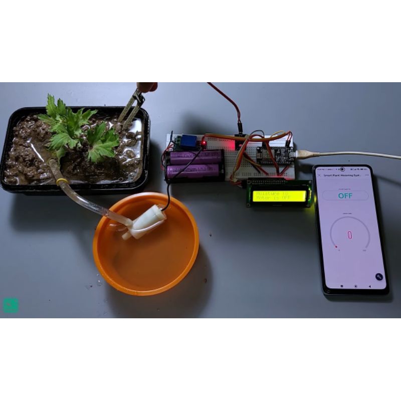 Jual project IOT penyiraman tanaman otomatis menggunakan nodemcu esp8266 wifi iot dengan sensor ...