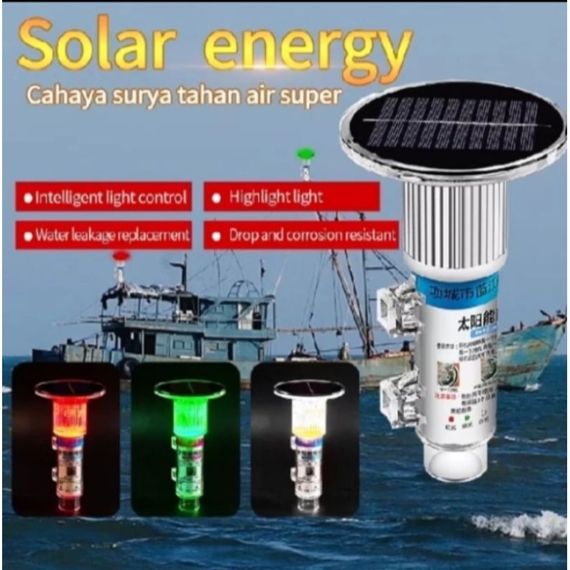 Jual Lampu Nelayan Solar Panel Tenaga Matahari Lampu Terpedo Jaring ...