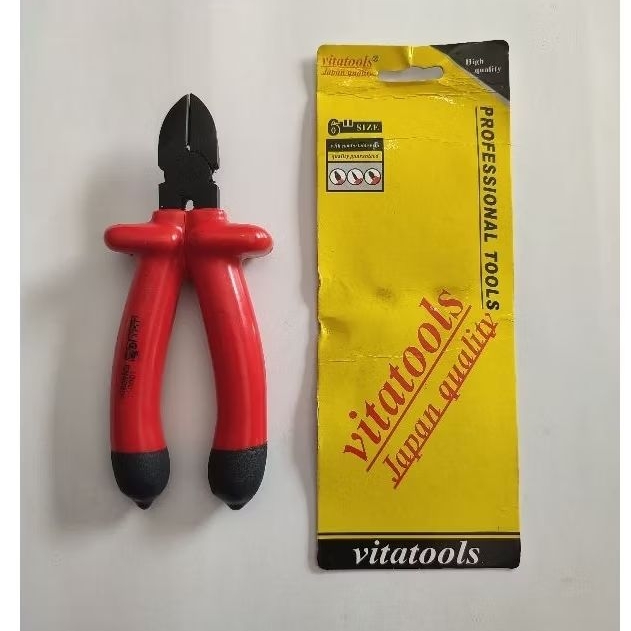 Jual Tang Potong Elektrik / Electrical Cutting Plier Vita Tools Ukuran 6 Inch - 1000 V | Shopee ...