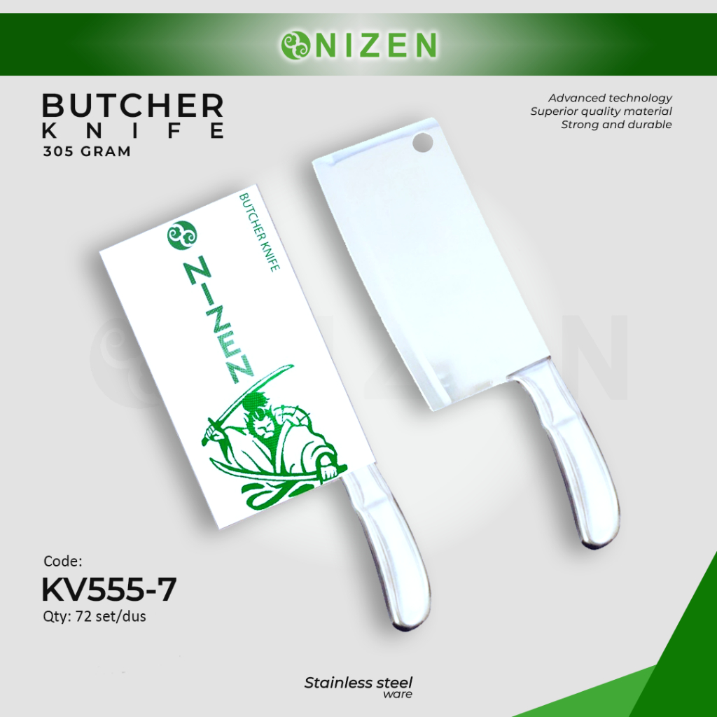 Jual Pisau knife Tulang Chopper Daging Cincang Tajam 19cm Stainless ...