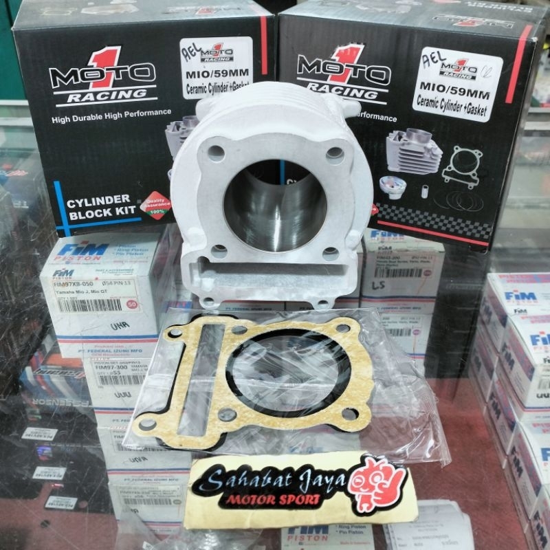 Jual Blok Seher Moto 1 Racing Mio Ceramic 58,5MM 59MM 63MM 66MM 70MM 72MM | Shopee Indonesia