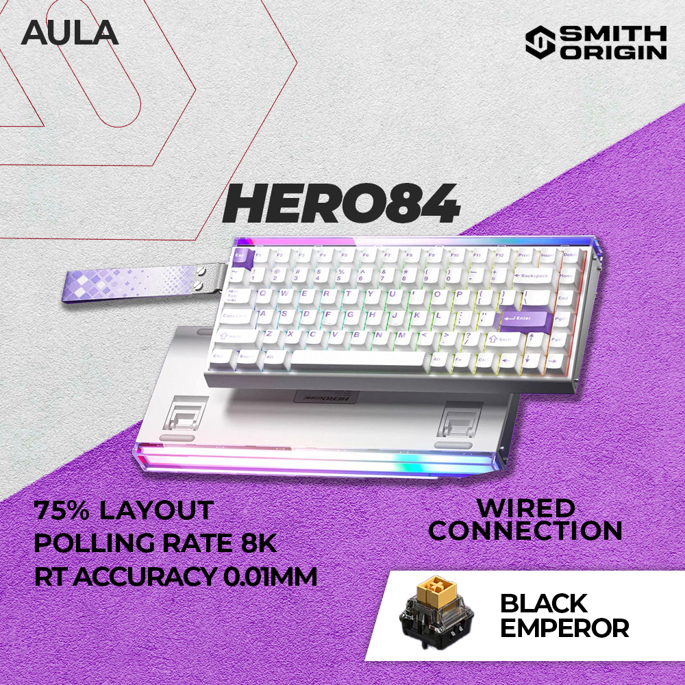 Jual Aula Hero 84 HE Magnetic Switch Rgb Neon Light Box Wired Gaming ...