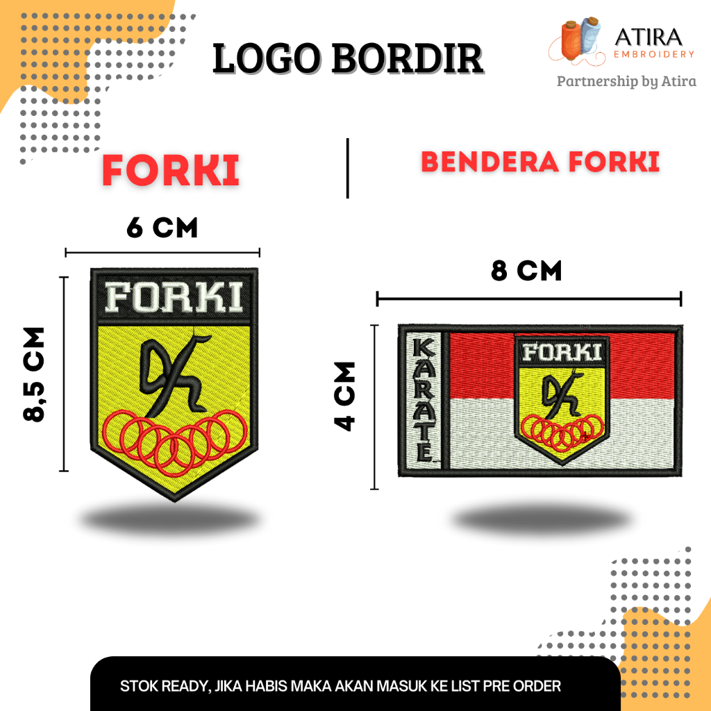 Jual LOGO BORDIR FORKI - BENDERA FORKI | Shopee Indonesia