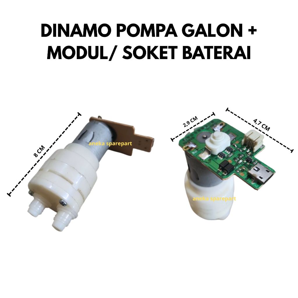 Jual DINAMO POMPA GALON + MODUL / SOKET BATERAI | Shopee Indonesia