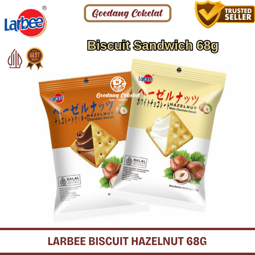 Jual TYL Larbee Sandwich Biscuit Hazelnut White Chocolate Biscuit ...