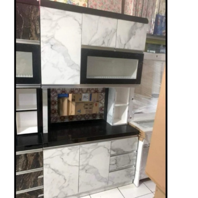 Jual rak piring hpl pintu 3 lemari dapur hpl | Shopee Indonesia