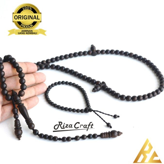 Jual PAKET ibadah Tasbih Gelang Kayu Ebony Eboni Hitam Black Wood ASLI ...