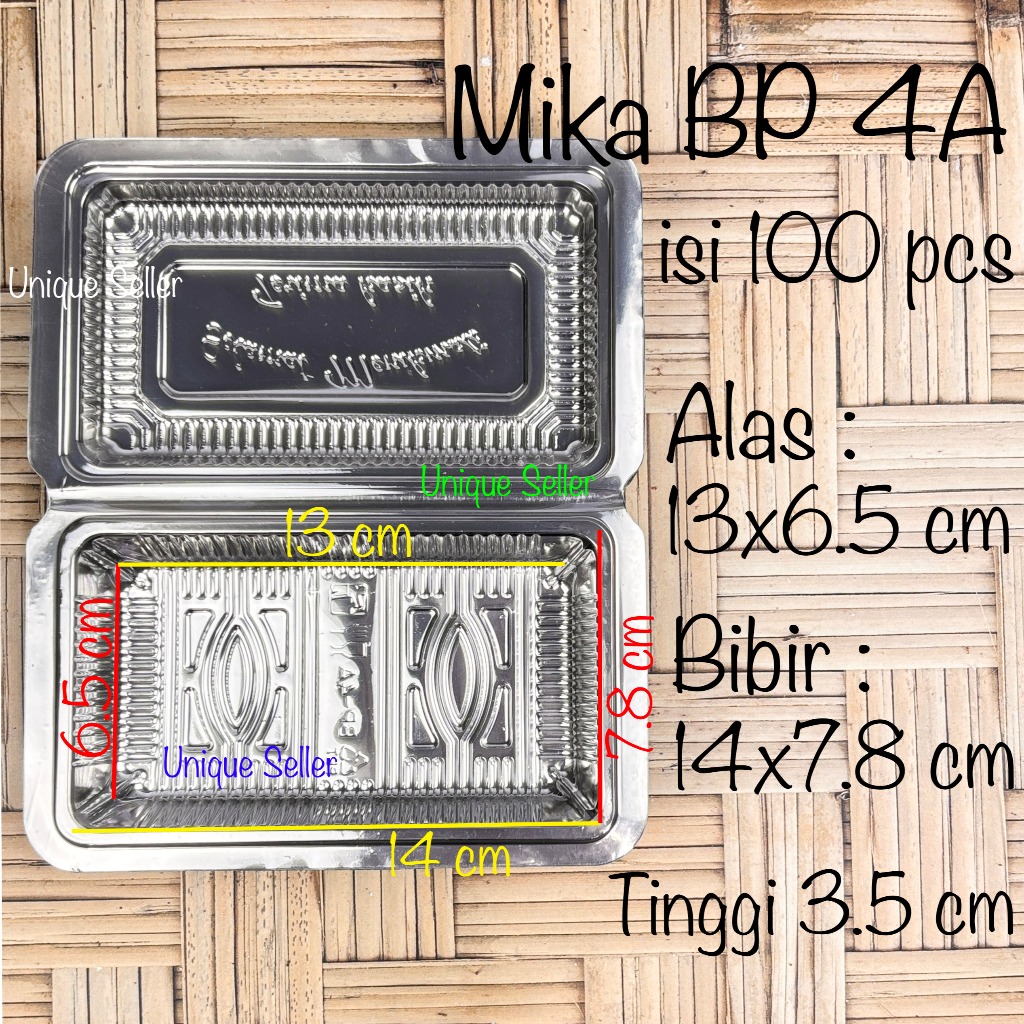 Jual [Isi100] Mika 4A BP 4 A Uk 14x8x3.5 cm / Mika Mie Bihun Bakmi Nasi 4A 4 A BP / Mika Kue ...