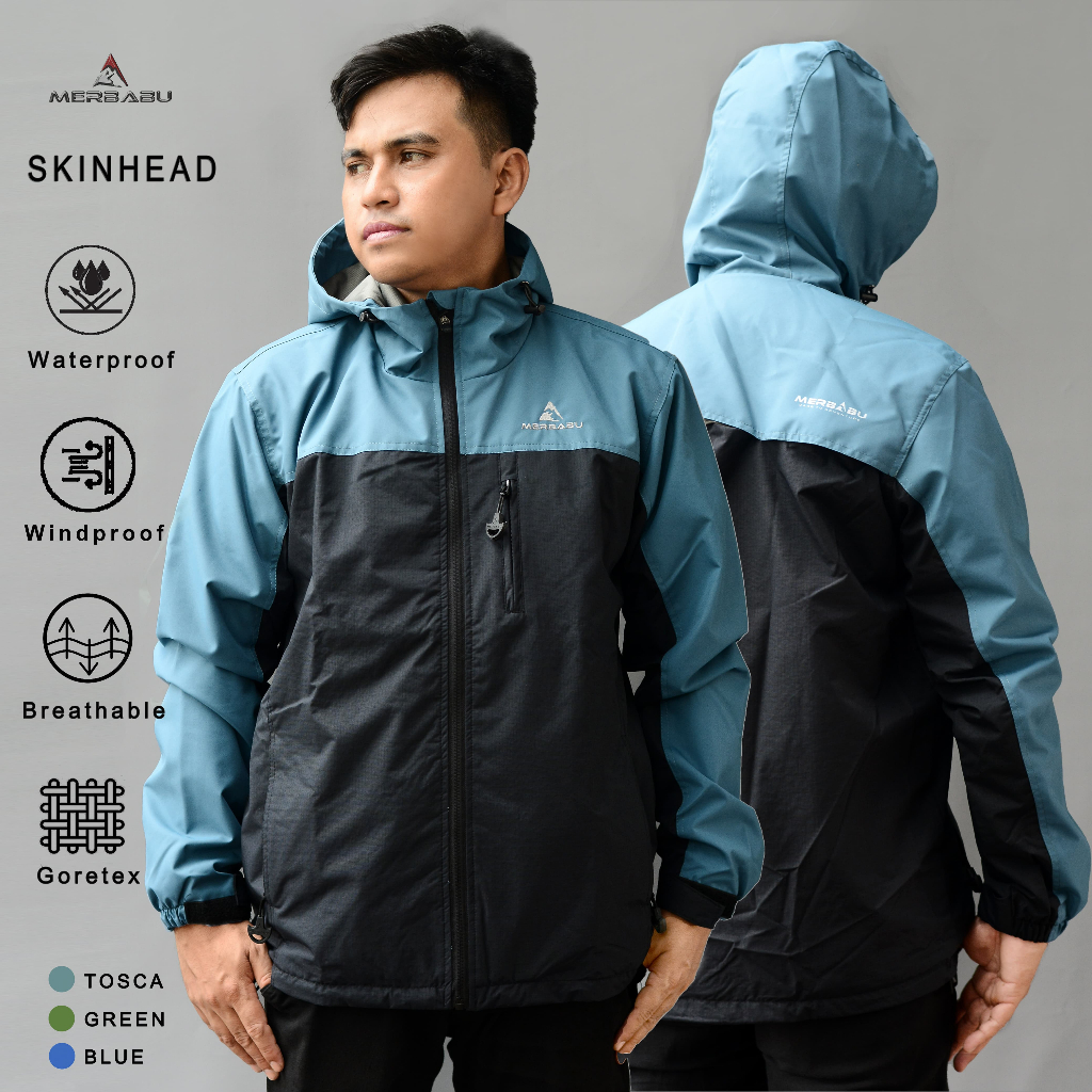 Jual Merbabu SkinHead Jaket Gunung Riding Travel Pria Wanita Taslan ...