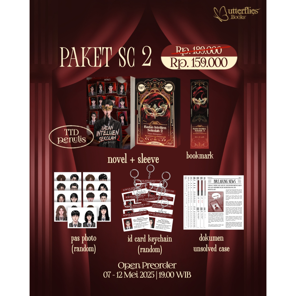 Jual Buku Novel Badan Intelijen Sekolah 2 - Intanzs - Butterflies Books ...