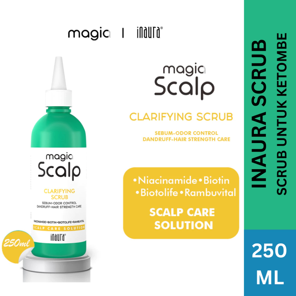 Jual Inaura Magia Scalp Clarifying Scrub 250ml ORIGINAL Scrub untuk ...