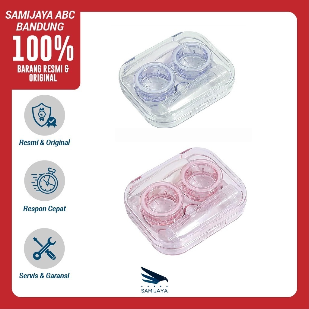 Jual Tempat Softlens Kotak Transparant case travel set lengkap | Shopee ...