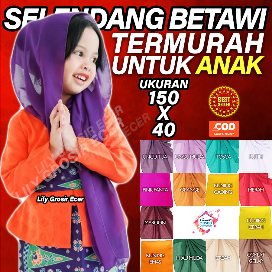 Jual SELENDANG KEBAYA NONE KIDS/BUAT SELENDANG TARI SELENDANG BETAWI ...