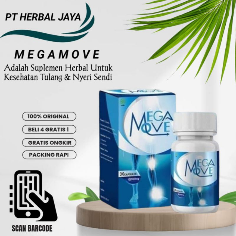 Jual MEGAMOVE Asli Obat Mega Move Herbal Atasi Nyeri Sendi Tulang lutut RESMI BPOM | Shopee ...