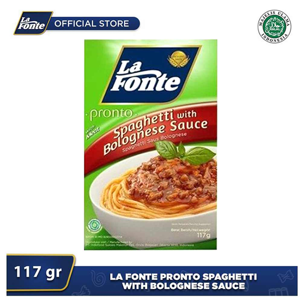 Jual LA FONTE SPAGHETTI INSTANT SAUS BOLOGNESE BOX 117g | Shopee Indonesia