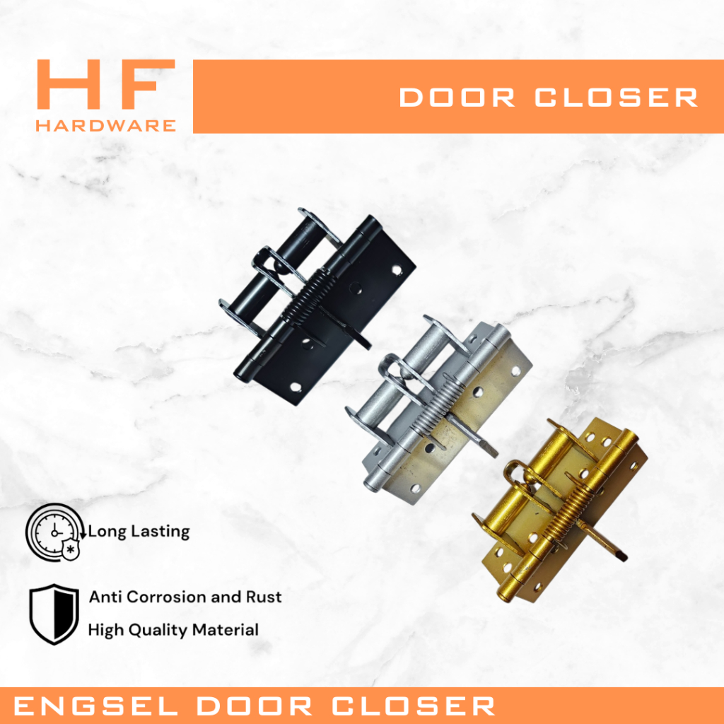 Jual HF HARDWARE Engsel Door Closer Pintu Otomatis Spring Metal Engsel ...