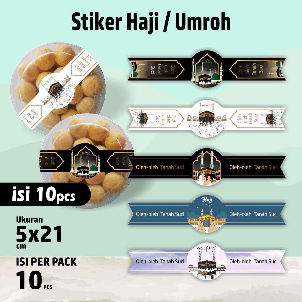 Jual Stiker toples kue haji dan umroh - sticker hajj umrah - stiker ...