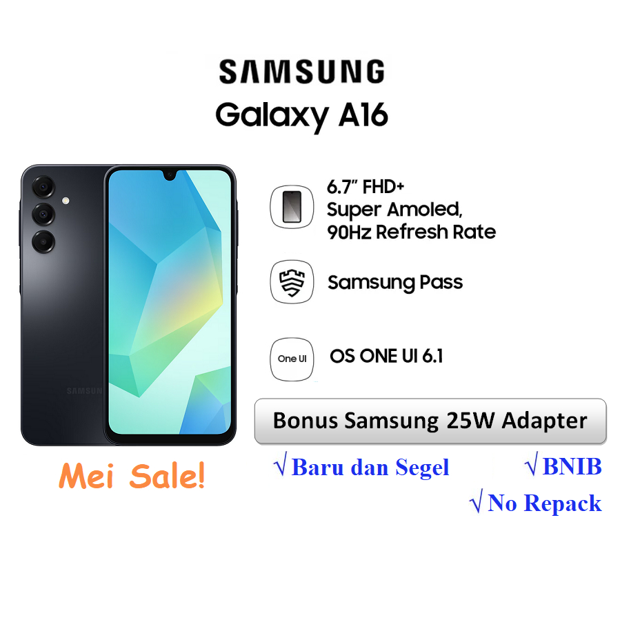 Jual Samsung Galaxy A16 8/256GB Garansi Resmi SEIN SM A165F Bonus ...