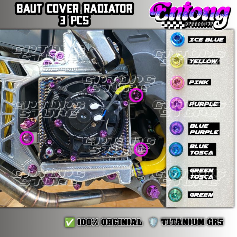 Jual Baut Titanium Set Cover Radiator Vario 125/150 Original Vietnam ...