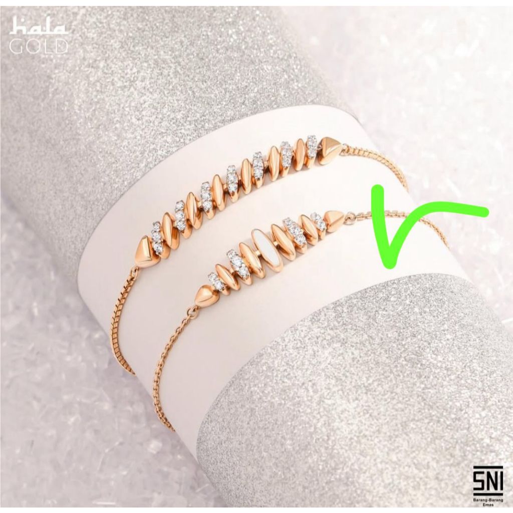 Jual Hala Gold Gelang Kaluna Collection-18k | Shopee Indonesia