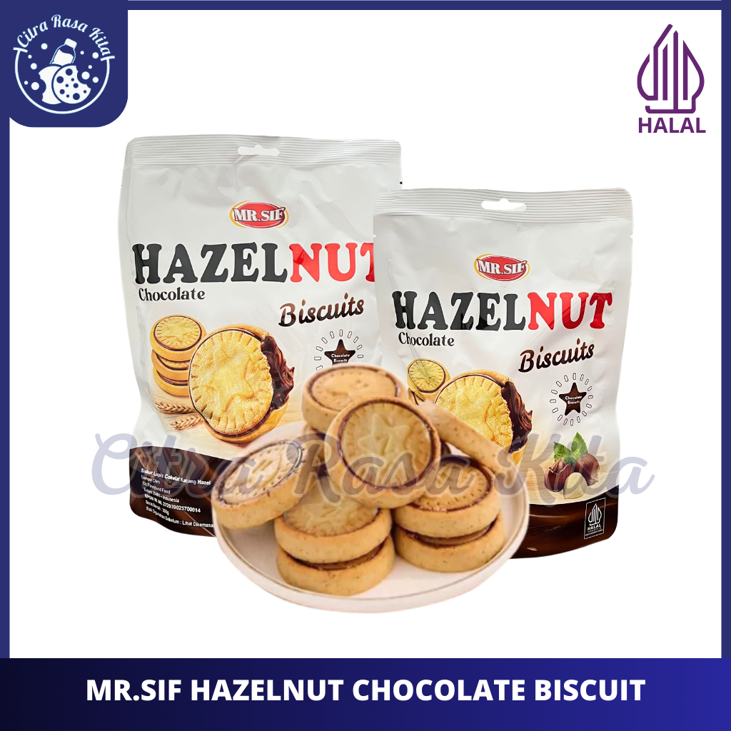 Jual Halal Mr.Sif Hazelnut Chocolate Biscuits 100gr & 200gr | Shopee ...