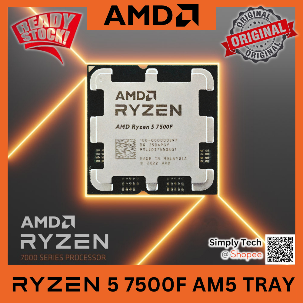 Jual Processor AMD Ryzen 5 7500F AM5 Tray R5 Baru Garansi 1 Tahun CPU ...